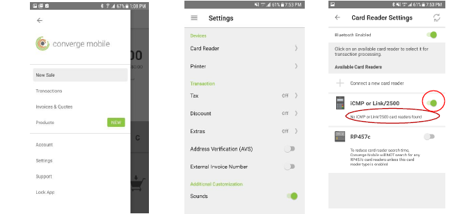 How To: Connect Card Reader (Link 2500) to Converge Mobile – Cartis ...